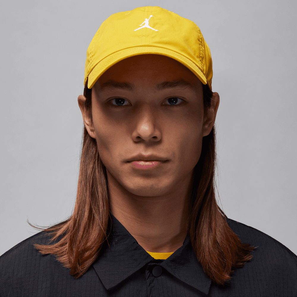 Home Jordan Club Cap Adjustable Unstructured Hat 'Yellow Ochre/White'